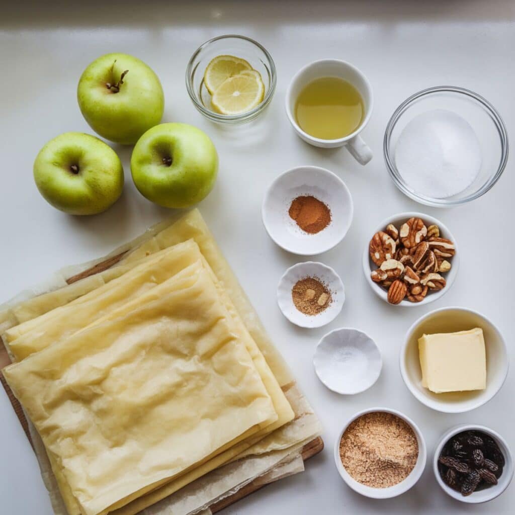55-Minute Apple Strudel Recipe with Filo Pastry Delight